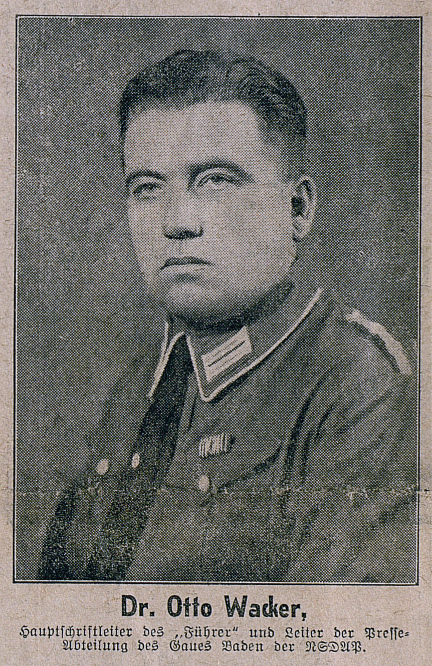 Otto Wacker als Hauptschriftleiter des „Führer“ in der Weimarer ...